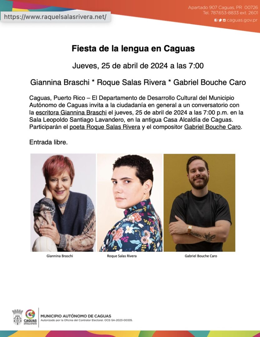 Fiesta de la Lengua Caguas - Giannina Braschi