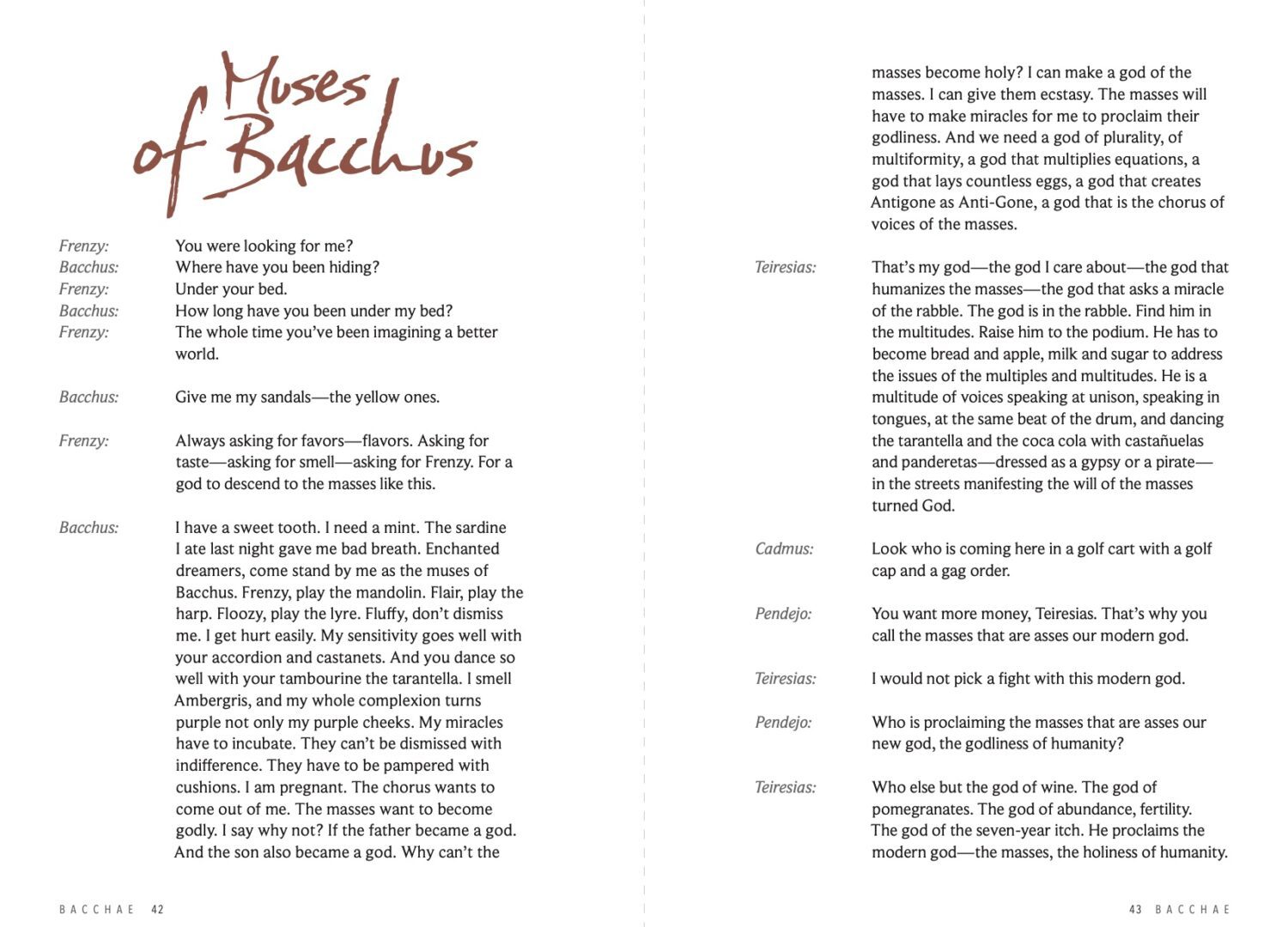 Modern Bacchae - Giannina Braschi